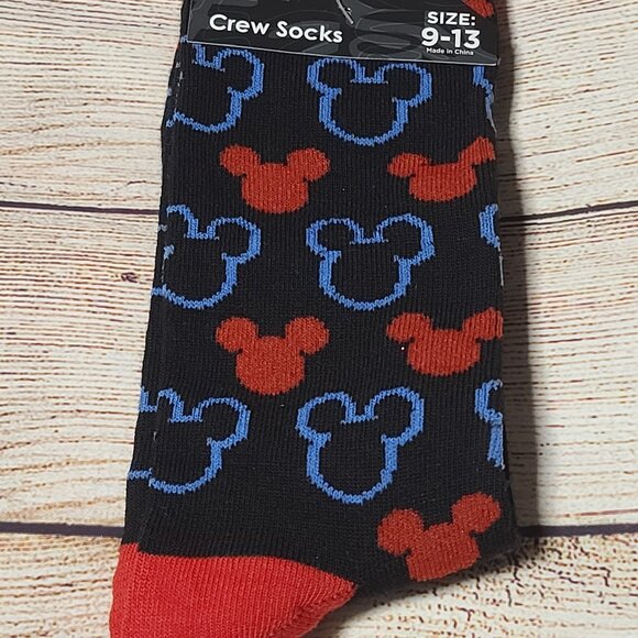 Disney | Underwear & Socks | Disney Mickey Mouse Icon Heads Crew Socks ...